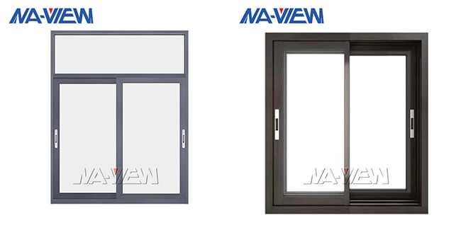 tempered glass Aluminum Single Pane Sliding Windows Soundproof